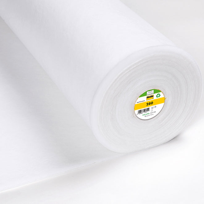90cm Vlieseline By Metre 280 Medium Loft Fleece/Batting 80gsm White ...