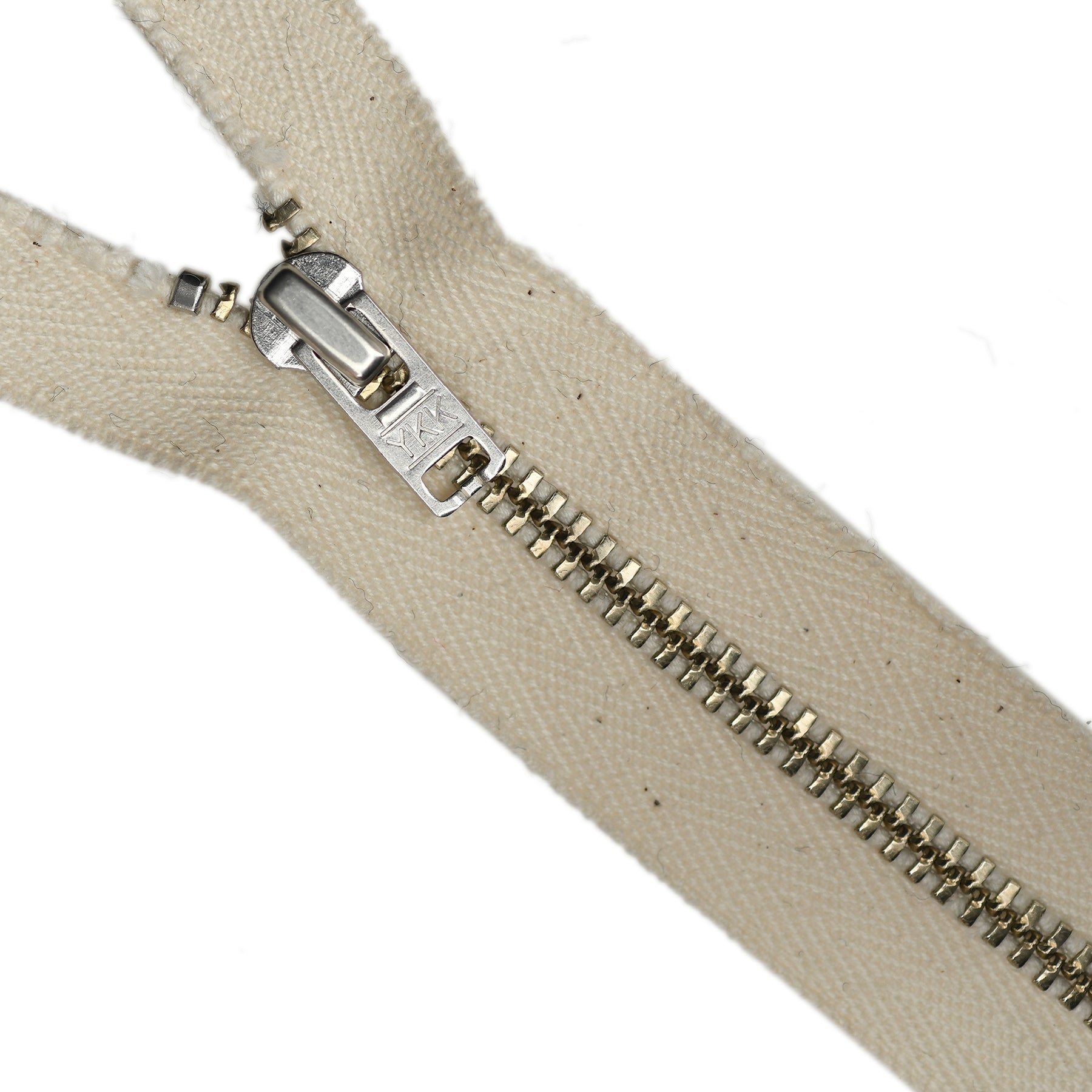 YKK METAL CLOSED-END ZIP NO.3 NICKEL COL PFD (DYE-READY COTTON ...