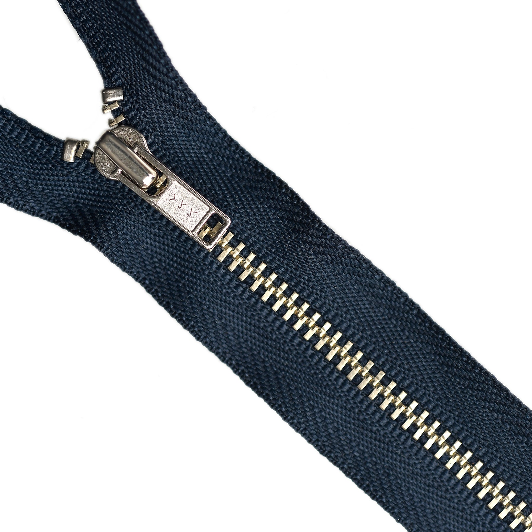 YKK METAL CLOSED-END ZIP NO.3 NICKEL COL 560 NAVY – JackStock Haberdashery