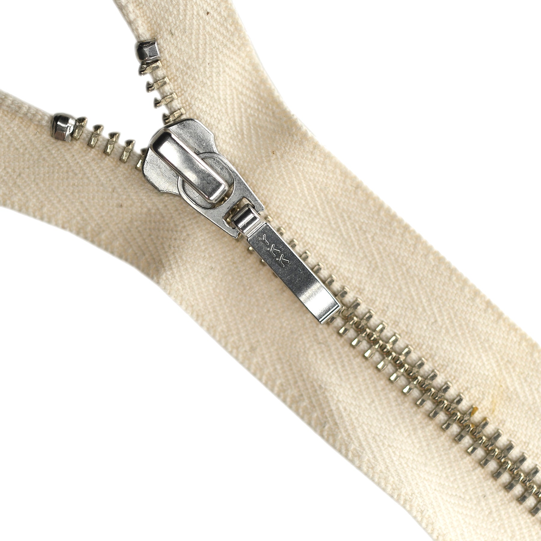 YKK Open Ended Nickel Silver Metal Zipper No.5 with Board-Pull 100% ...