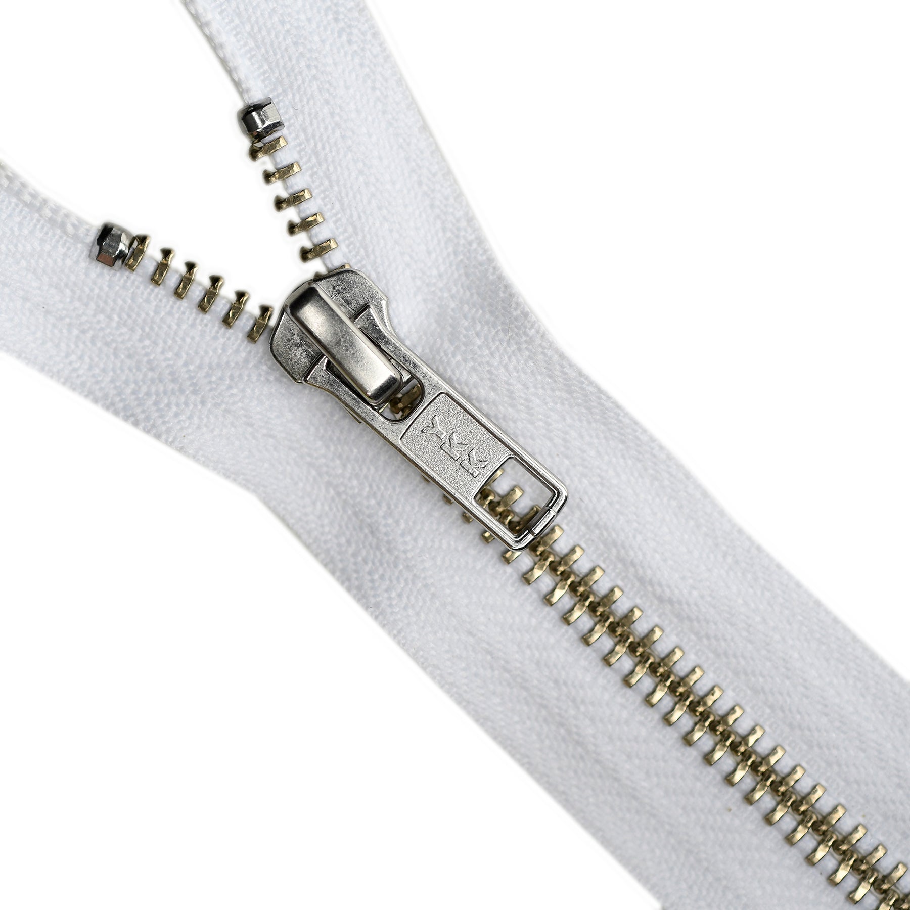 YKK METAL OPEN-END TWO-WAY ZIP NO.5 NICKEL COL 501 WHITE – JackStock ...