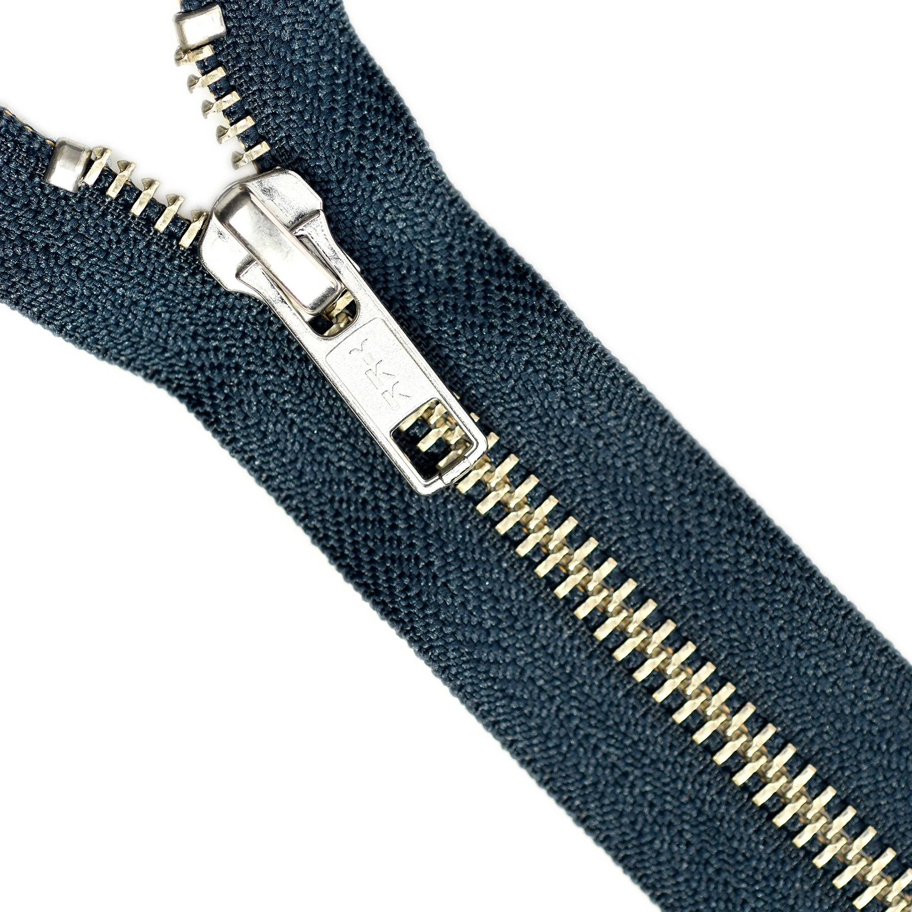 YKK METAL CLOSED-END ZIP NO.5 NICKEL COL 560 NAVY – JackStock Haberdashery