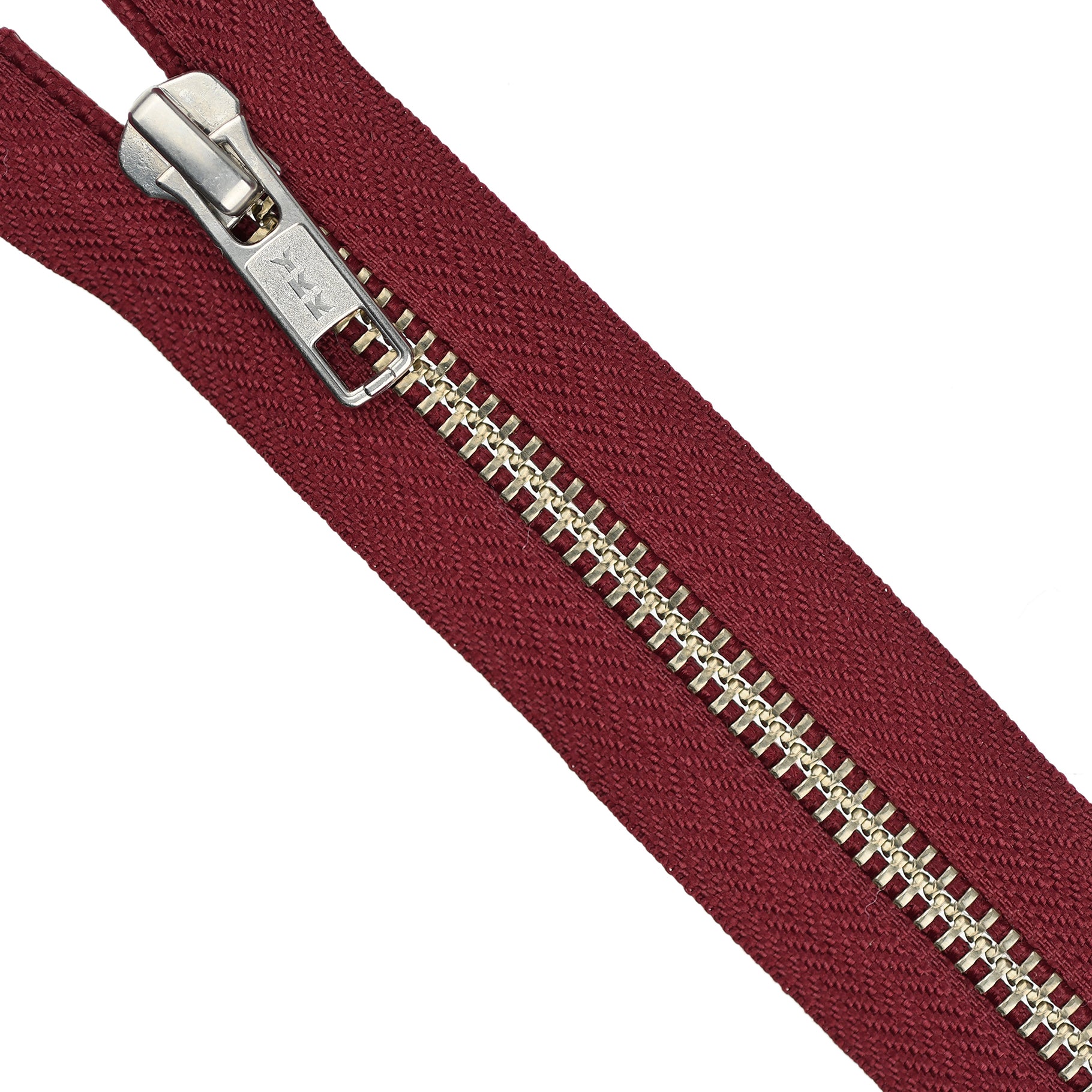 YKK METAL CLOSED-END ZIP NO.5 NICKEL COL 527 BURGUNDY – JackStock ...