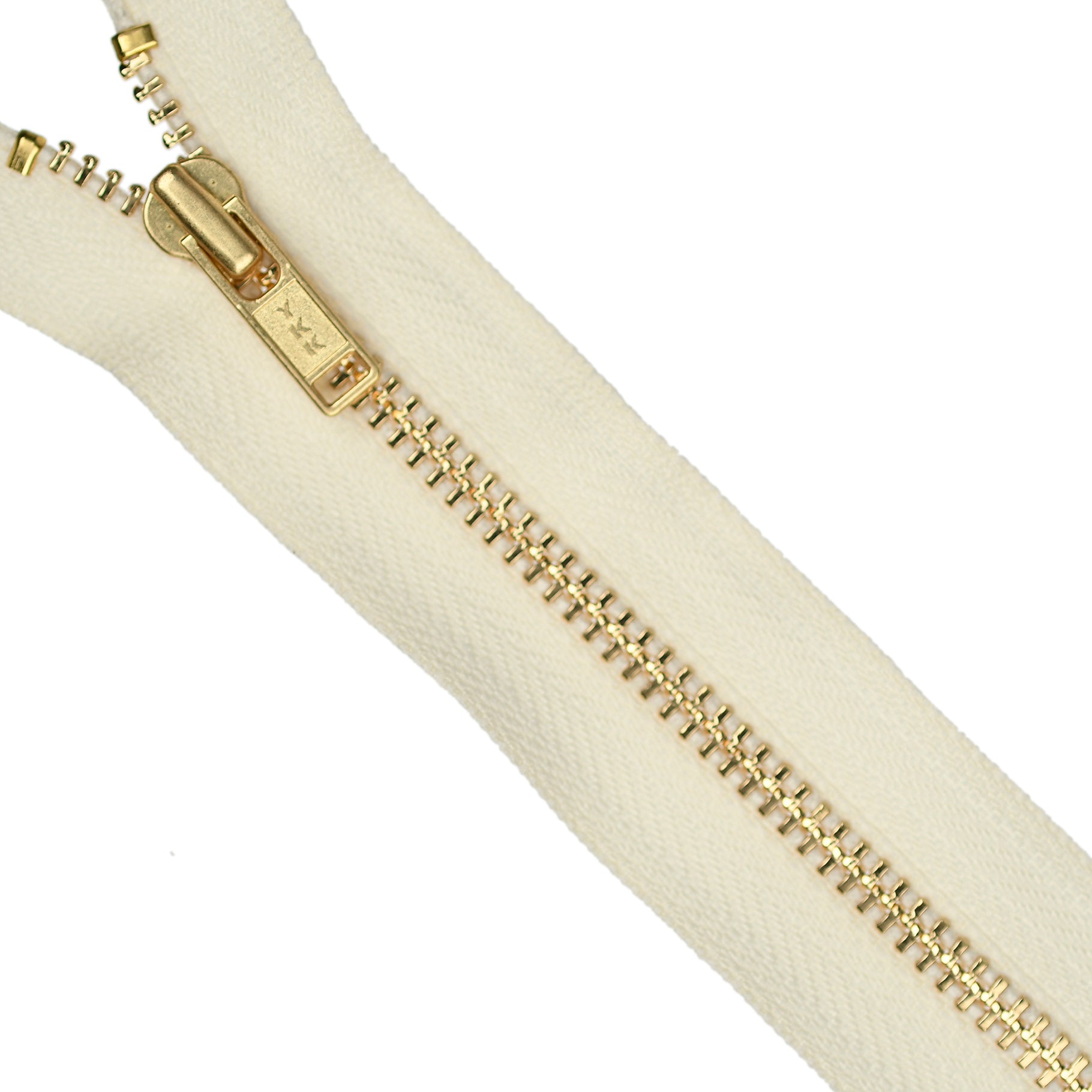 YKK EVERBRIGHT METAL CLOSED-END ZIP NO.3 GOLD COL 801 CREAM – JackStock ...