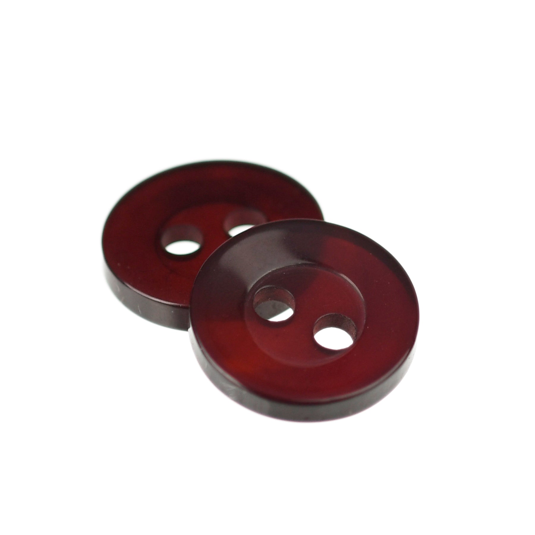 Two-Hole Wide Bevel Rim Button Burgundy – JackStock Haberdashery