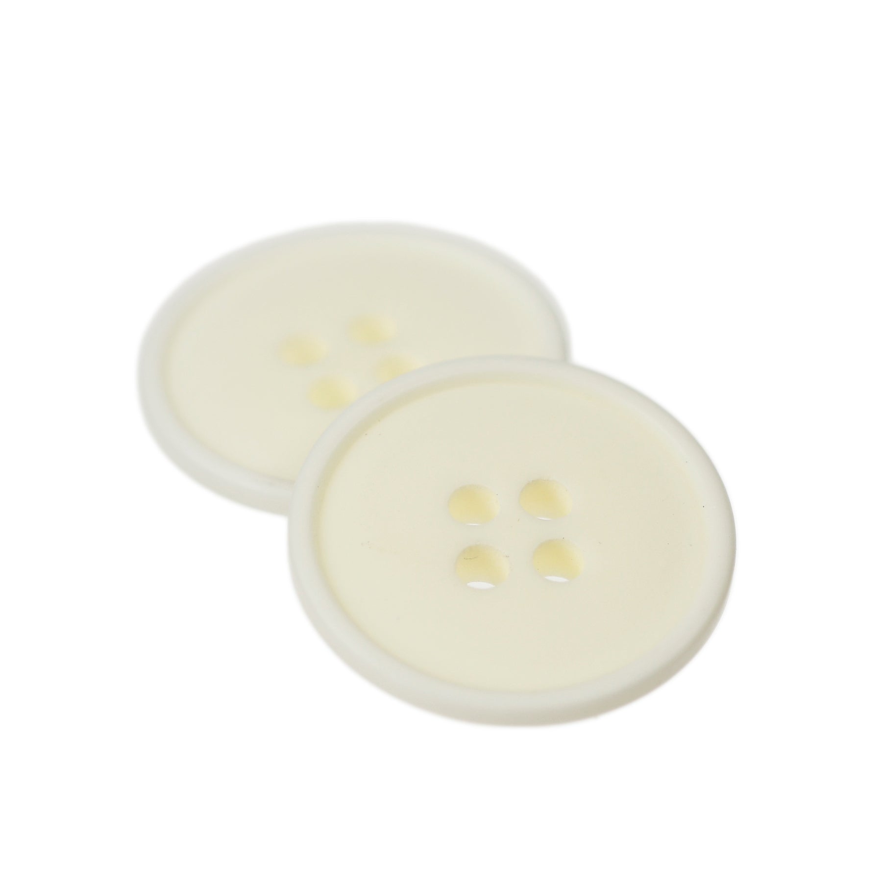 Four-Hole Flat Button with Fine Rim Off-White – JackStock Haberdashery