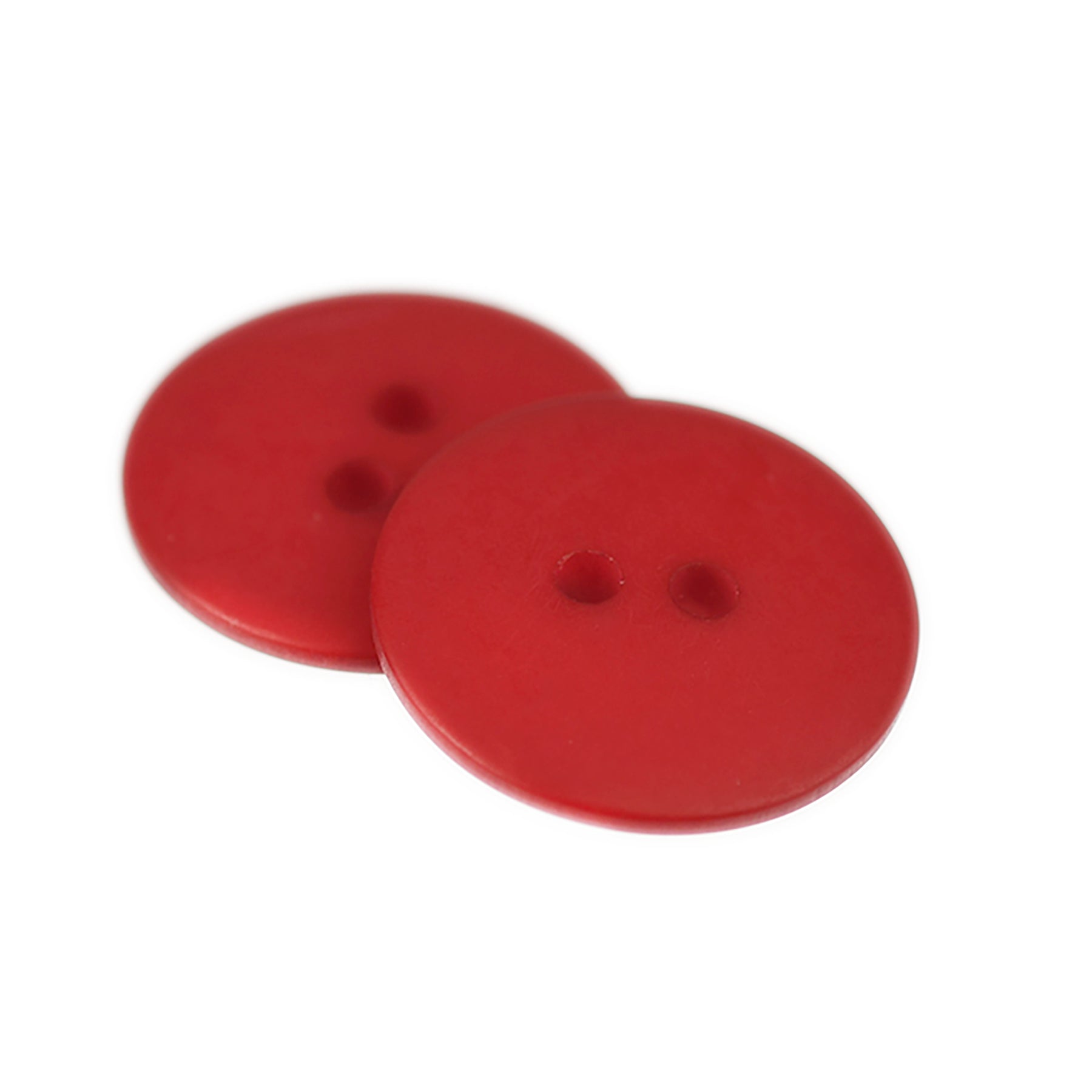 TWO-HOLE FLAT DISC JIGGER BUTTON RED – JackStock Haberdashery