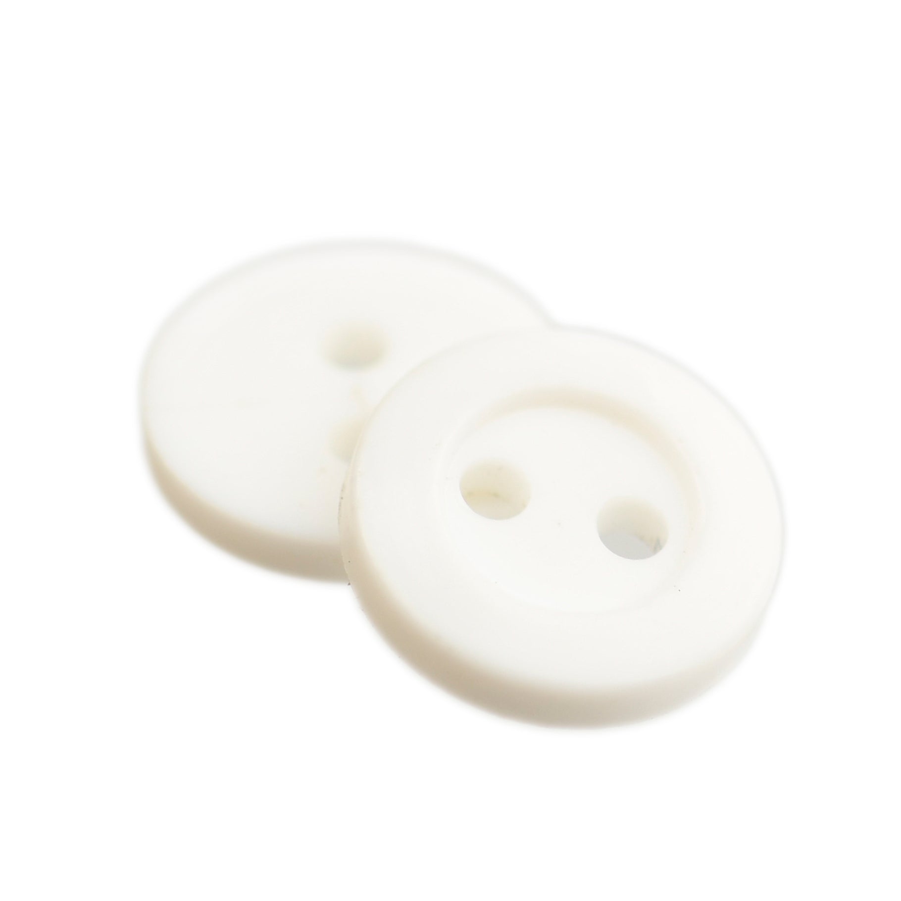 Two-Hole Wide Bevel Rim Button Off-White – JackStock Haberdashery