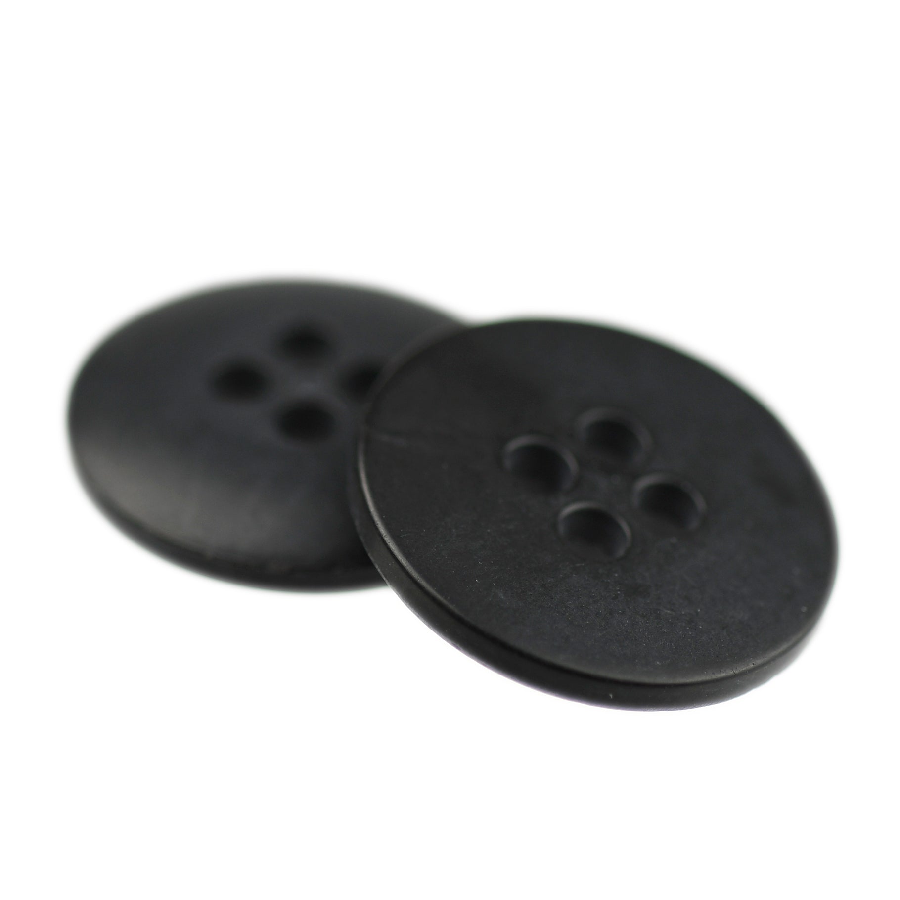 Four-Hole Flat Button Matte Black – JackStock Haberdashery