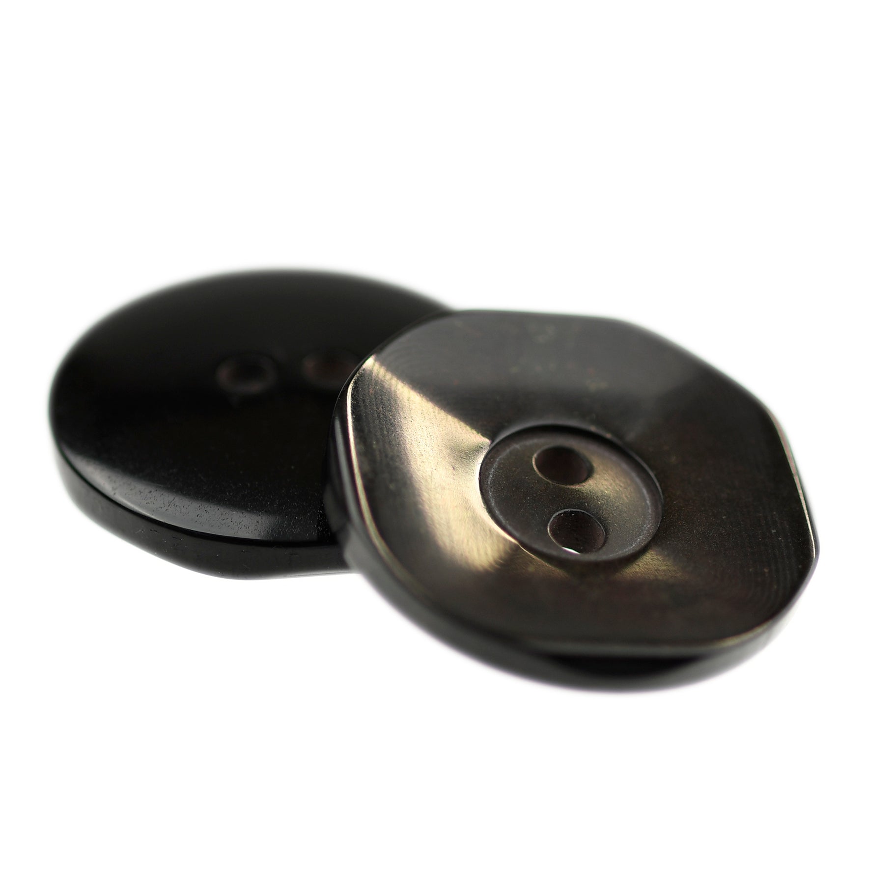 Two-Hole Button with Square Rim Pearl Black – JackStock Haberdashery