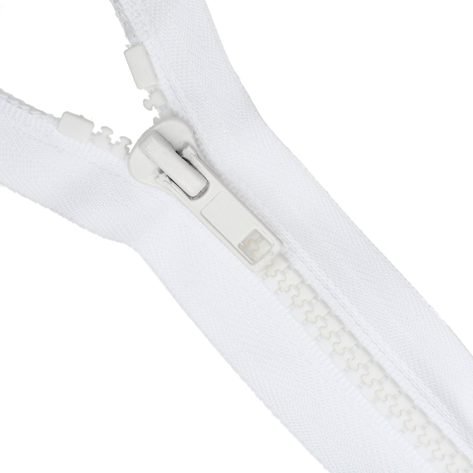CHUNKY OPEN-END TWO-WAY ZIP NO.5 COL WHITE – JackStock Haberdashery