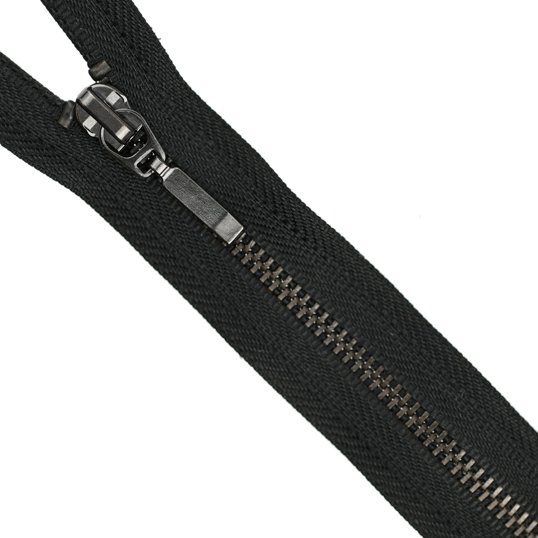 50CM METAL CLOSED-END ZIP NO.3 GUNMETAL BOARD-PULL COL BLACK ...