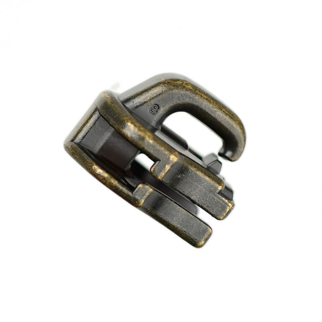 YKK METAL NO.8 NON-LOCK SNAP-ON CROWN SLIDER ANTIQUE GOLD – JackStock ...