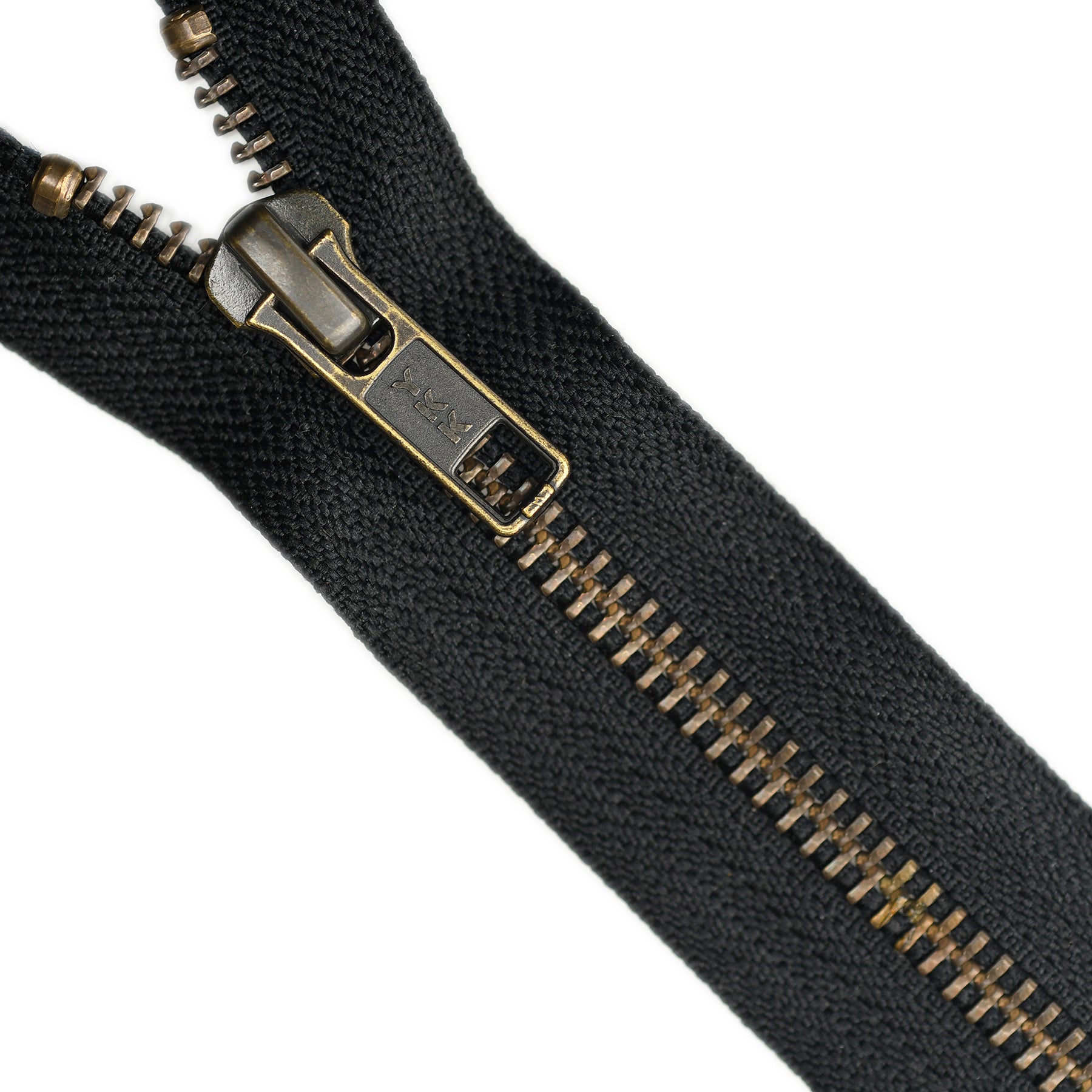 YKK METAL OPEN-END ZIP NO.5 ANTIQUE GOLD COL 580 BLACK – JackStock ...