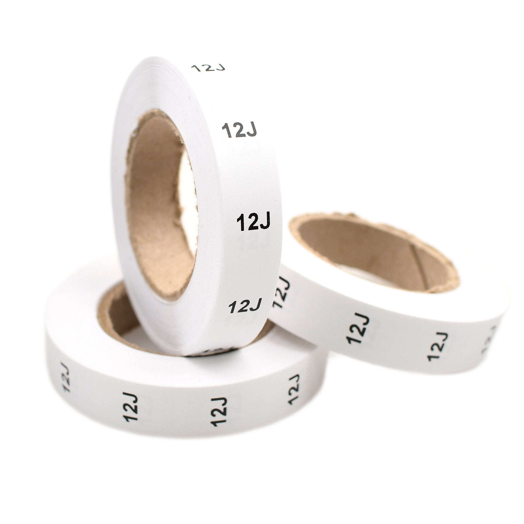 PRINTED LABELS JUNIOR SIZES 6J - 12J BLACK TEXT ON WHITE 1000 PER ROLL ...