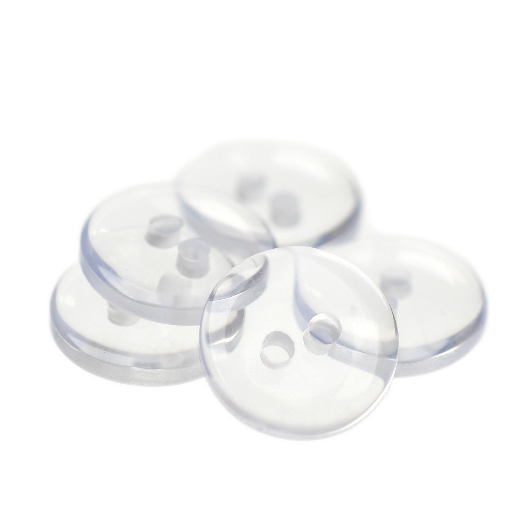TWO-HOLE DISC JIGGER BUTTON CLEAR – JackStock Haberdashery