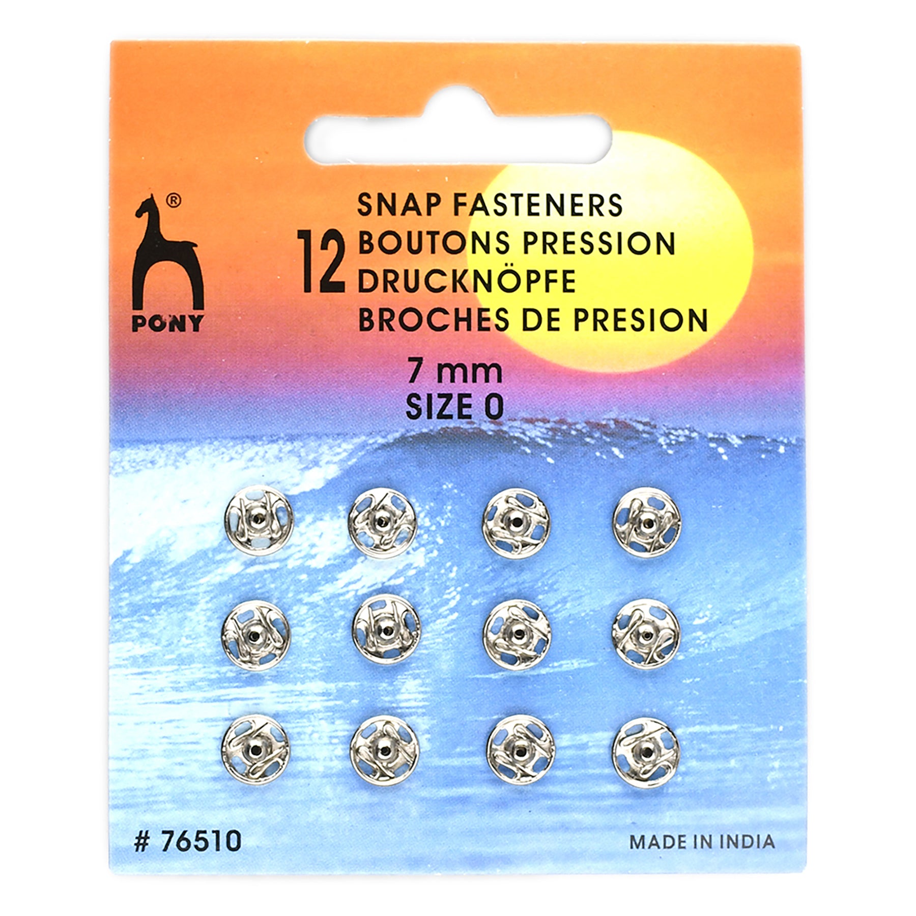 Pony Metal Sew-On Snap Fasteners Nickel – JackStock Haberdashery