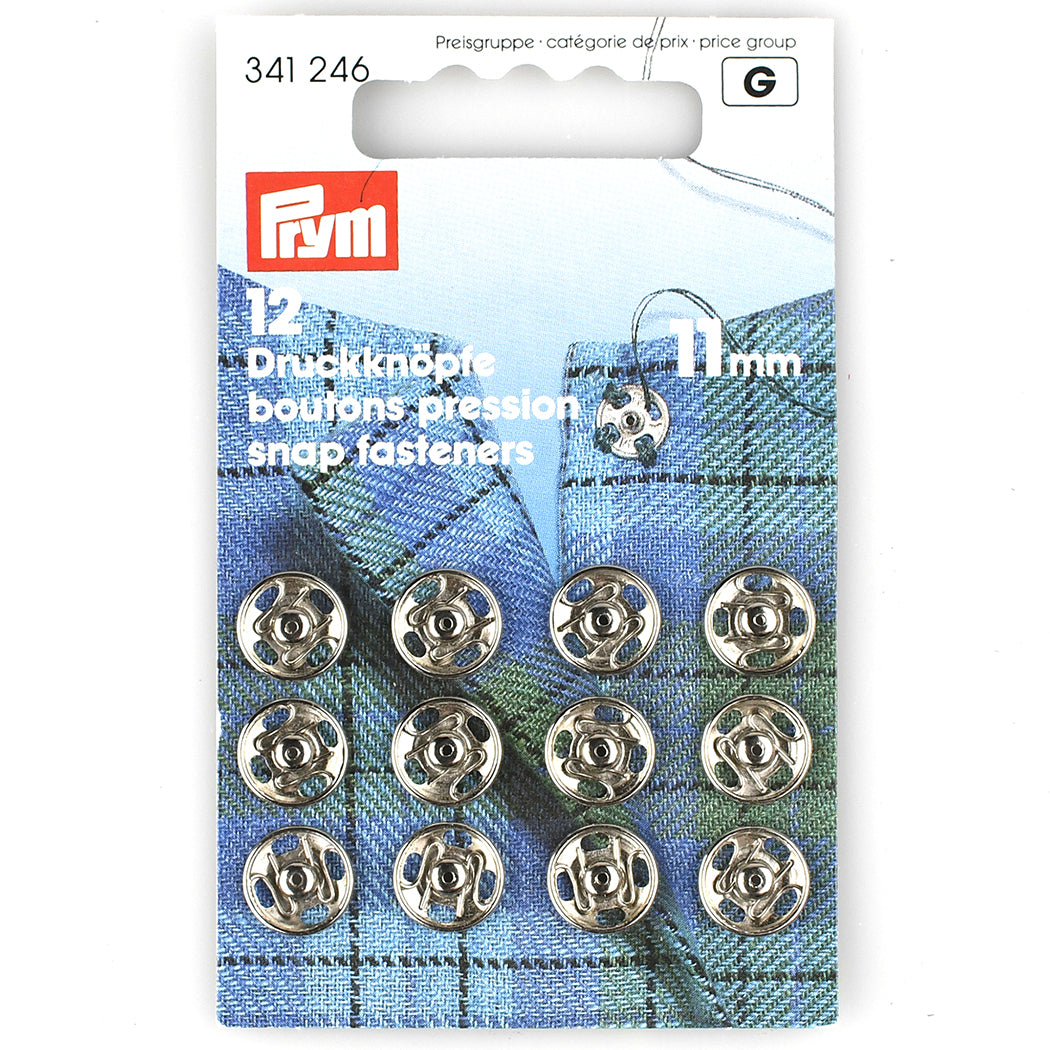 Prym Metal Sew-On Snap Fasteners Silver – JackStock Haberdashery