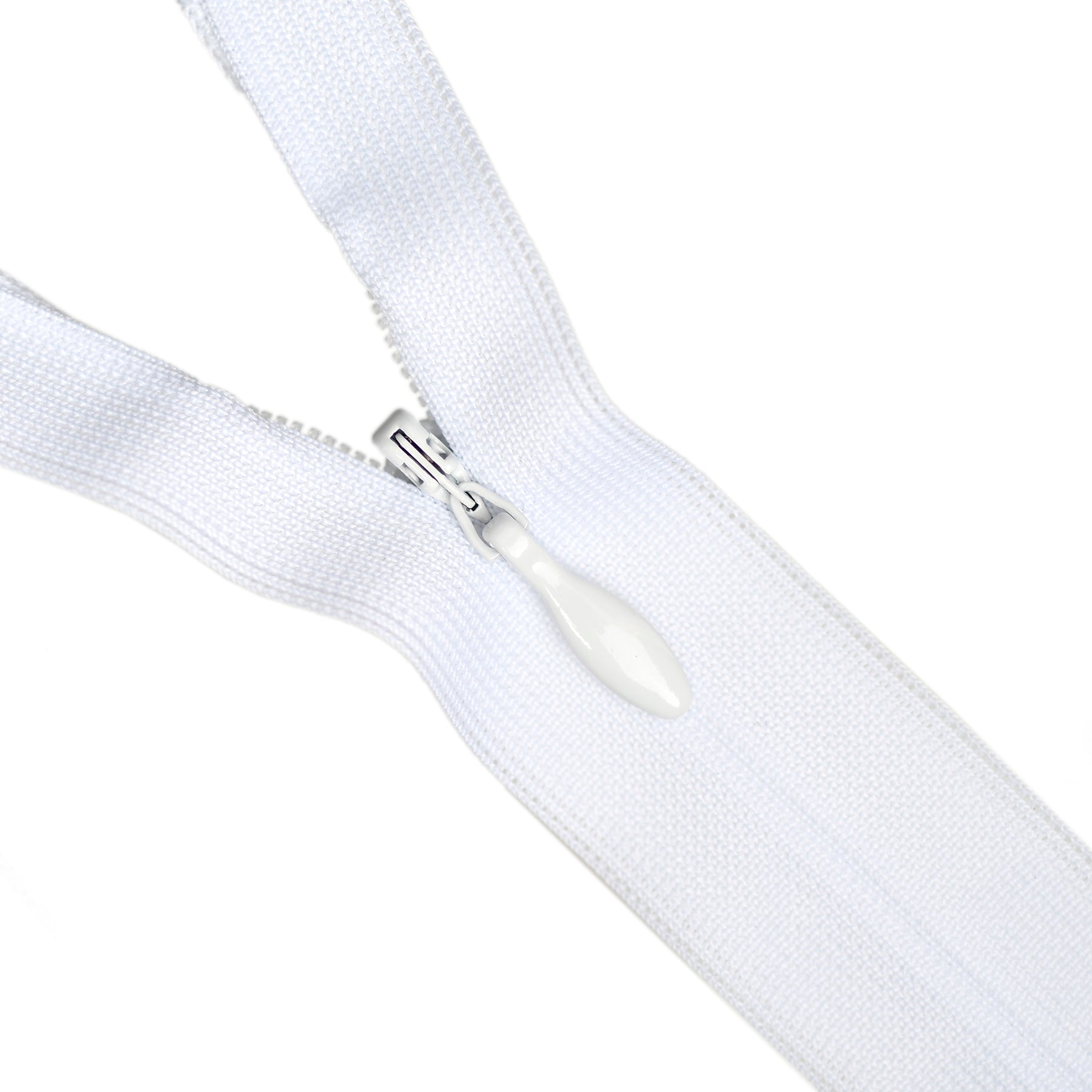 INVISIBLE OPEN-END ZIP COL 501 WHITE – JackStock Haberdashery