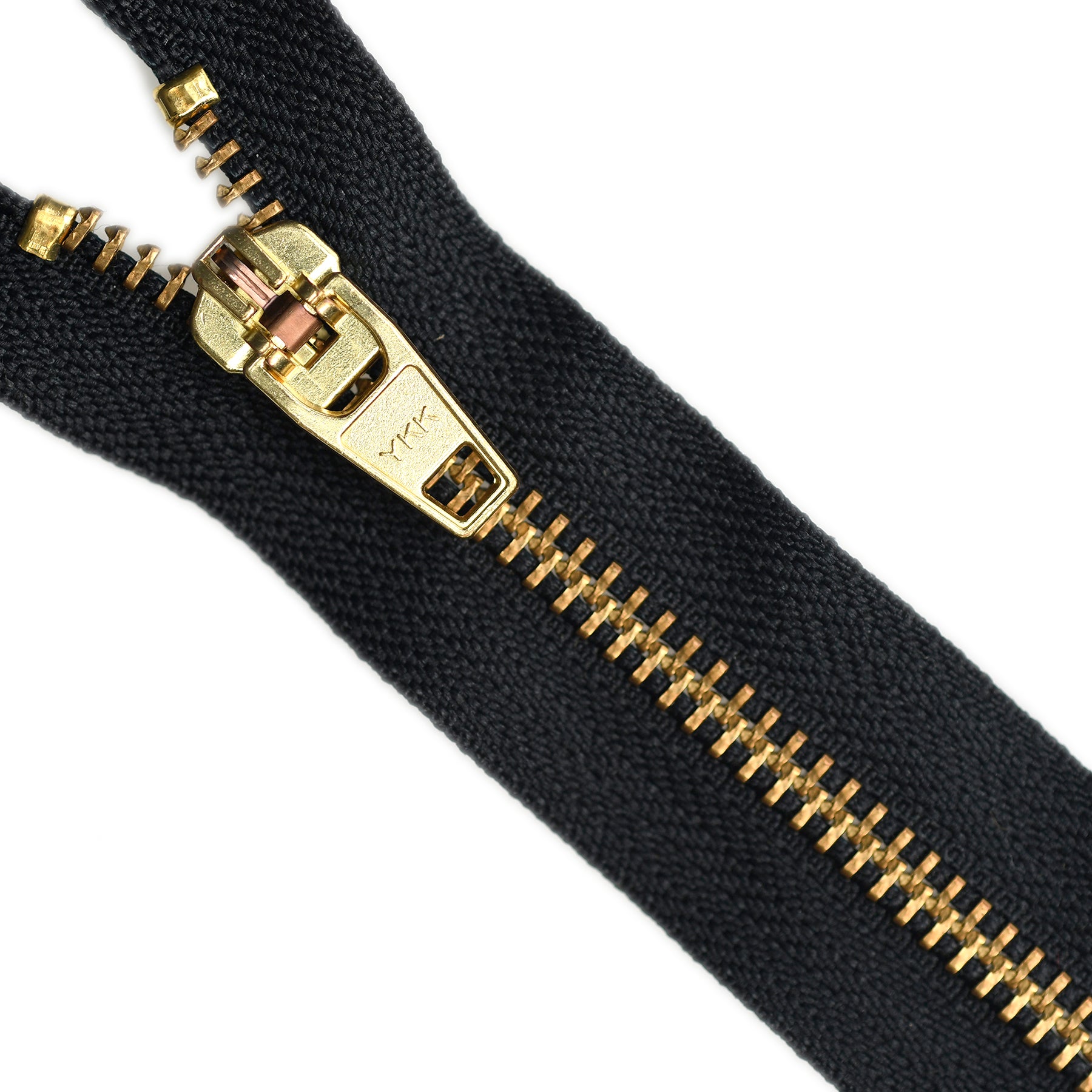YKK JEAN ZIP NO.5 GOLD COL BLACK – JackStock Haberdashery